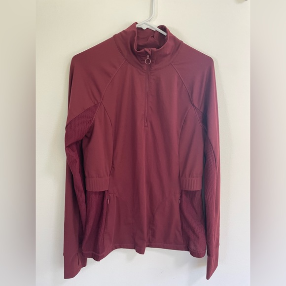 Fabletics | Jackets & Coats | Fabletics Womans Red Zipper Vented Track ...